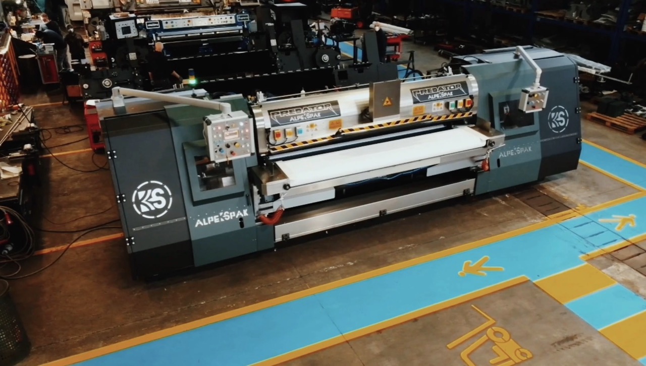 ALPESPAK: The PREDATOR Lime splitting machine | Simac Tanning Tech